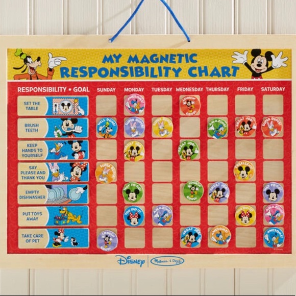Melissa & Doug | Toys | Melissa Doug Magnetic Disney Chore Chart | Poshmark